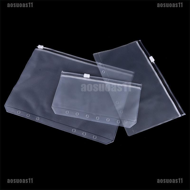 【aosu•OAS】A5/A6/A7 Transparent Zip Lock Envelope Binder Pocket Refill ...