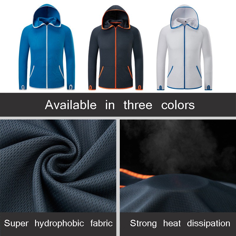 Summer Waterproof Hoodie Jacket Men Quick Dry Lightweight Skin Coat ...