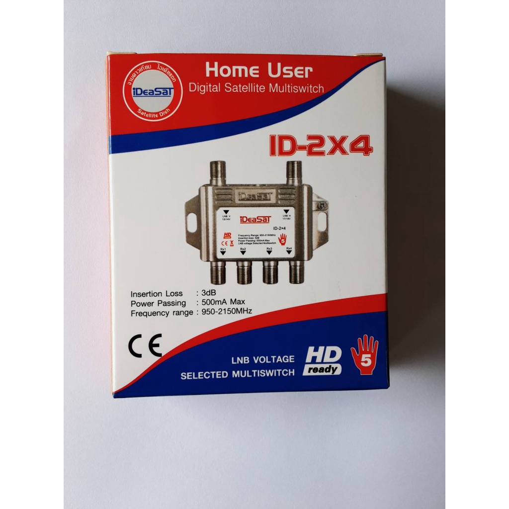 มัลติสวิตช์ iDeaSaT Multi Switch ID-2x4(เข้า2ออก4) แยกอิสระ 4 จุด - bkk0843206318 - ThaiPick