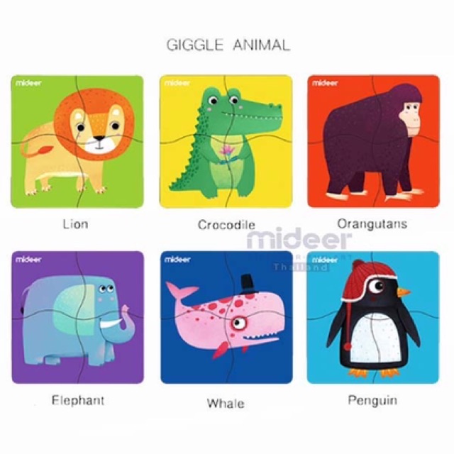 Mideer Giggle Animals จิ๊กซอว์ขนาดใหญ่รูปสัตว์ ของเล่นเสริมพัฒนาการ ...