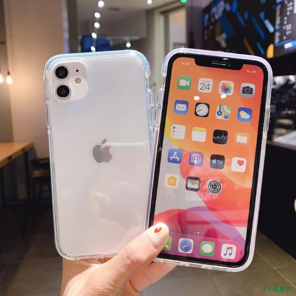 ♕เคสโทรศัพท์ ซิลิโคน TPU สีใส สำหรับ iPhone11Promax iphone7plus iphone8plus iphoneX Xr XsMax ...