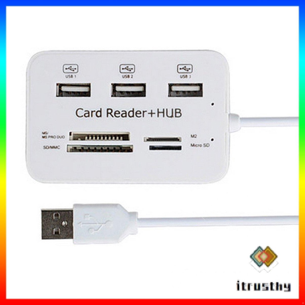 [Top1] ฮับ USB 3.0 Combo USB Splitter ความเร็วสูง Type-C Hub TF การ์ด ...