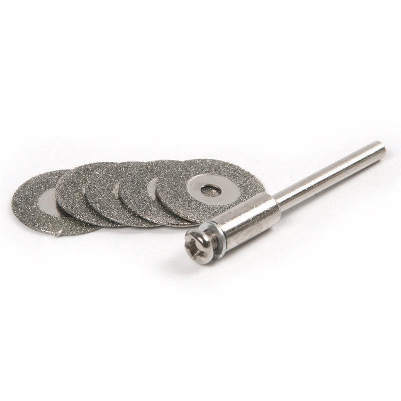 Lots 5 PCS 22mm Emery Diamond Cutting Blades Drill Bit 1 Mandrel ...