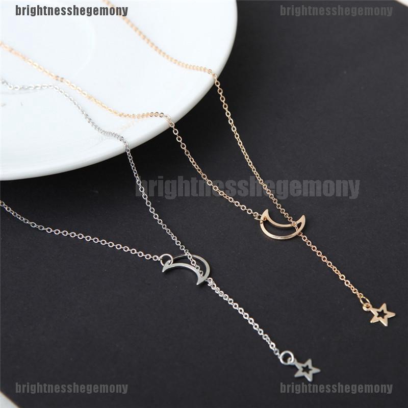 BMTH Moon Star Pendant Necklace Statement Chain Necklace adore ...
