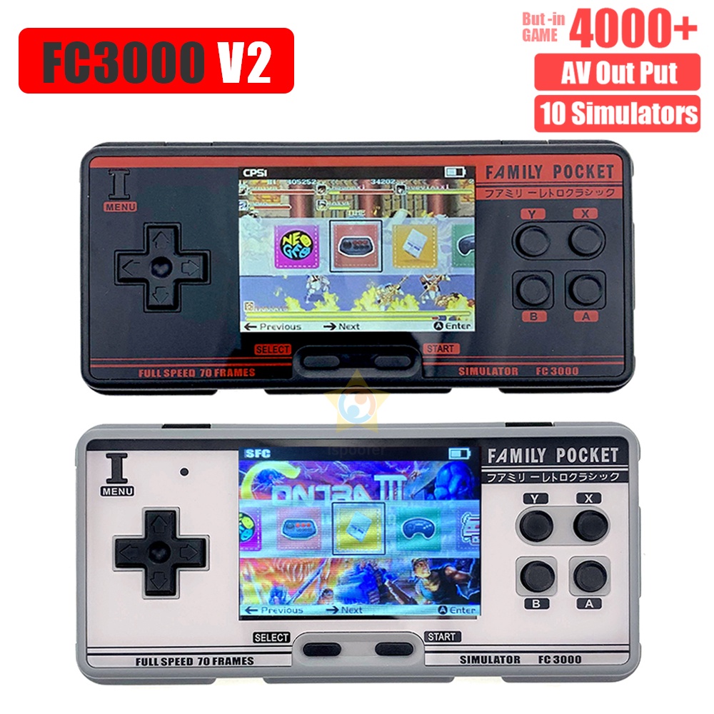 เกมส์ ราคาFC3000 V2 Retro Handhled Game Console Portable Game Player ...