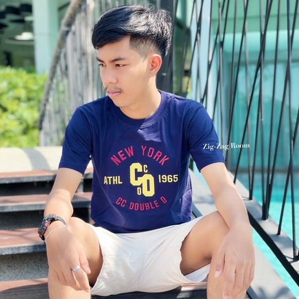 สินค้าขายดี เสื้อยืด CC-OO งานปัก-งานป้าย Cotton 100 (SMLXL) No.16 - zig_zagroom - ThaiPick