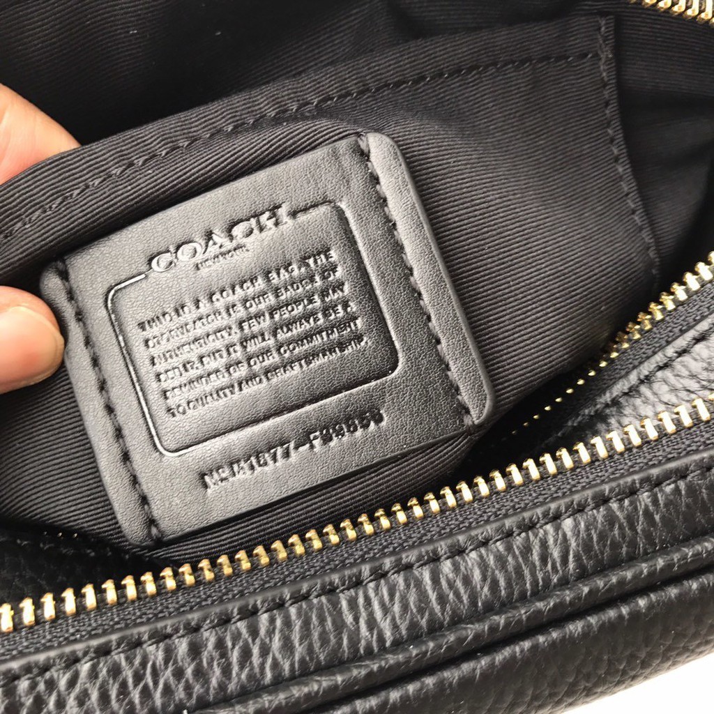 [YA] COACH 39856 กระเป๋ากล้อง Coach สีดำ Pebbled เต็มรูปแบบกระเป๋ากล้อง ...