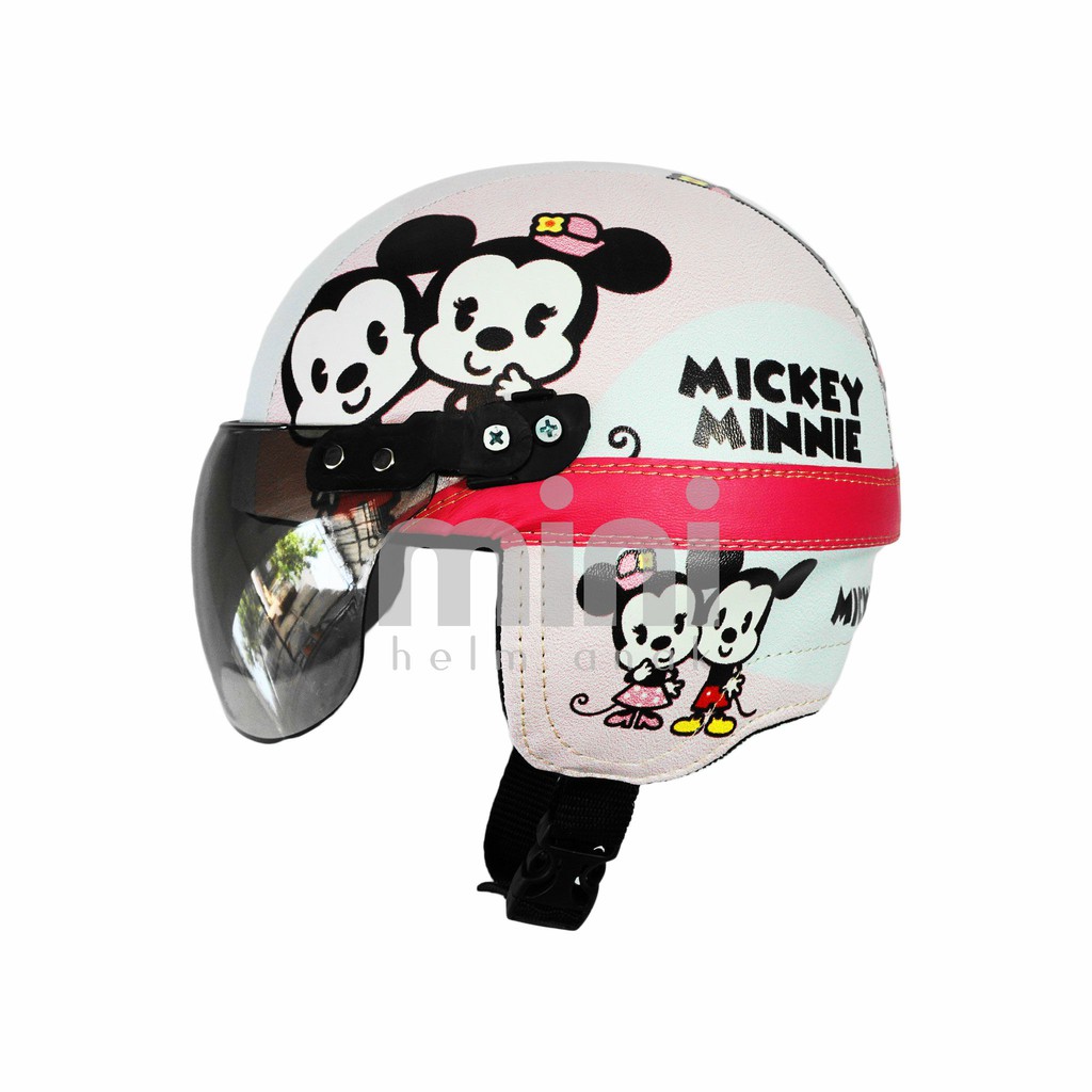 หมวกกันน็อค Super Mickey Minnie Mouse สไตล์เรโทรสําหรับเด็ก - helm.mini ...