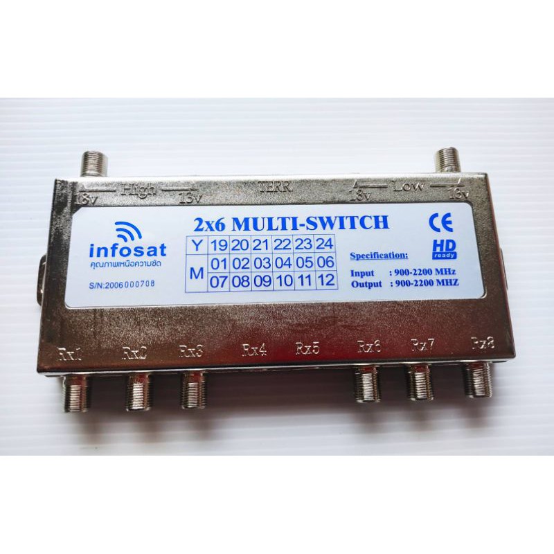 [ลด15% โค้ดWWAN210] INFOSAT Multi-switch 2x6 | Shopee Thailand