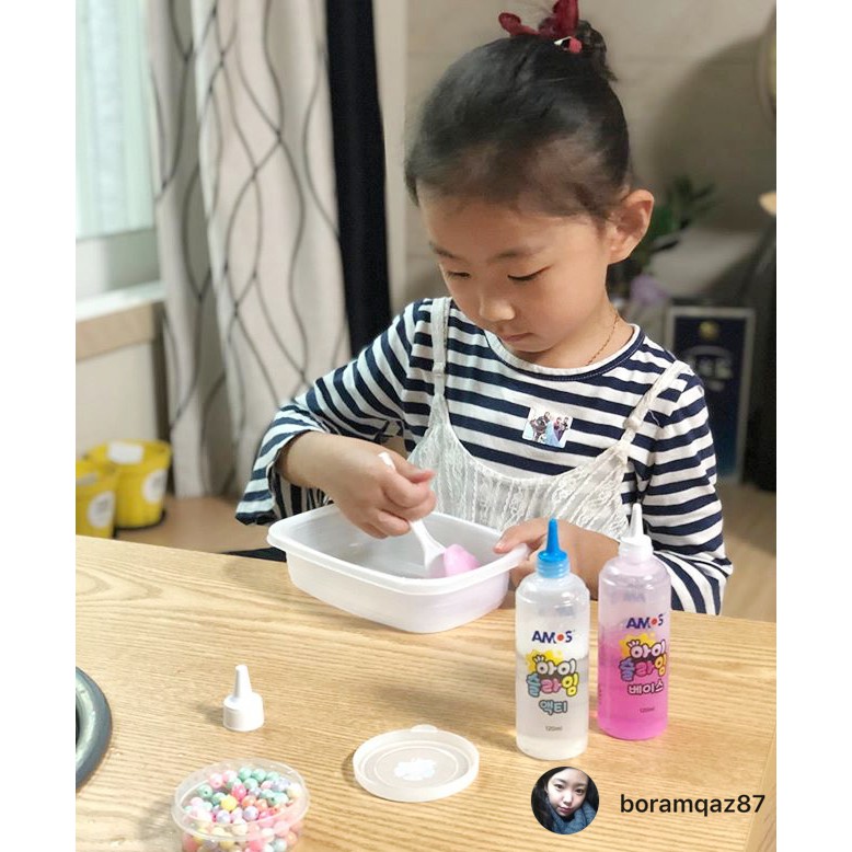 AMOS Slime DIY ชุดทำสไลม์ด้วยตัวเอง ไร้สารพิษ กลิ่นไม่ฉุน No.1 จากเกาหลี (ชุด Candy Pop ...