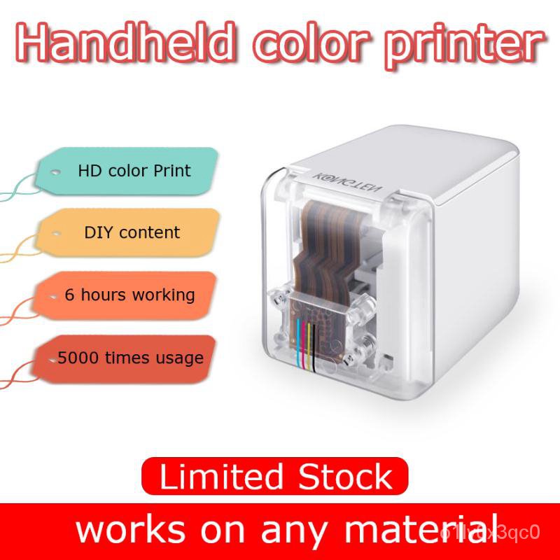 【In Spot】 Mini Handheld Printer Portable Inkjet Printer Color Barcode ...