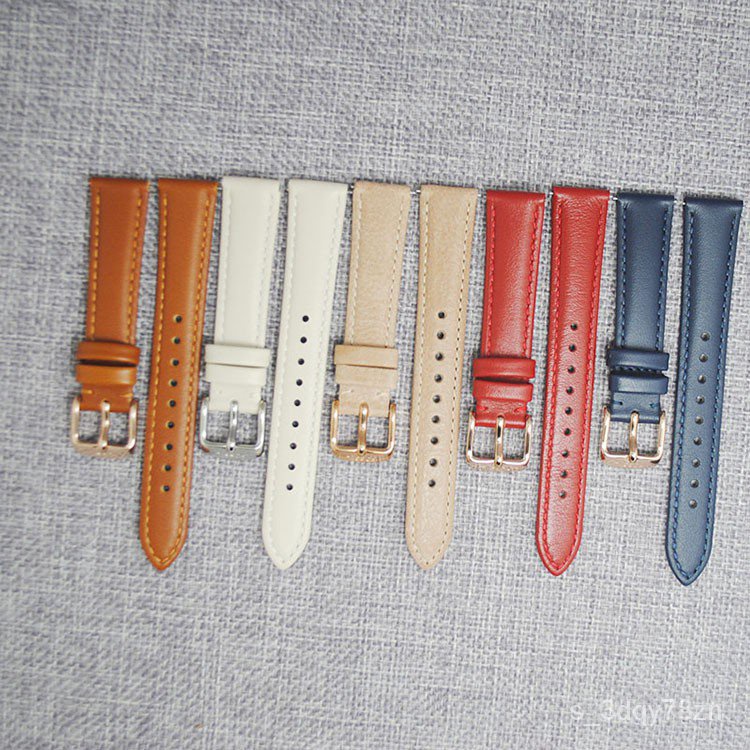 FOSSIL Watch Strap Dark Blue Leather Strap 18mm Female Model Brown Sand ...