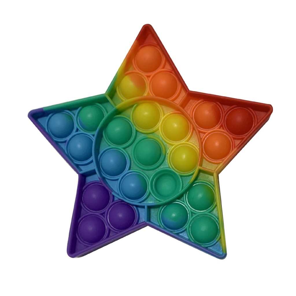 New Push Bubble Fidget Sensory Toy Autism Special Needs Five-pointed ...