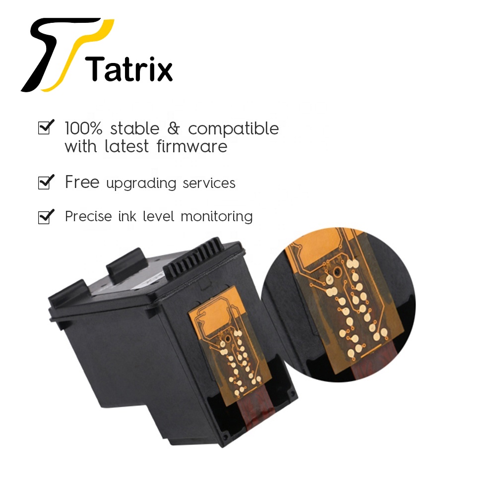 Tatrix 61 XL 61XL Premium Black Remanufactured Color Inkjet Ink Cartridge For HP61 for HP ...