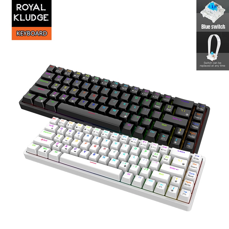 Razeak RK-X41 TKL 60 Keyboard Gaming แมคคานิคอล บลูสวิตช์แท้ คีย์บอร์ด ...