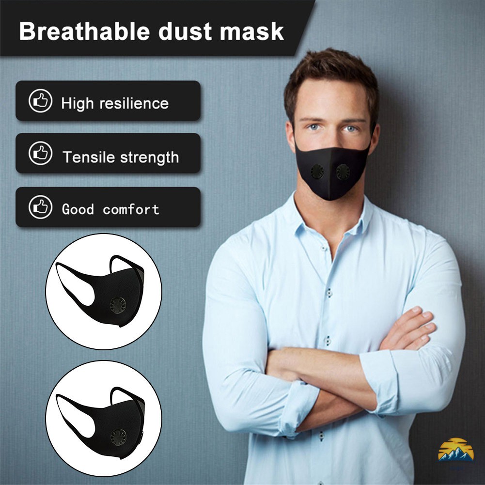 Air Purifying Face Cover Mouth Muffle Carbon Filter Haze Fog Dustproof ...