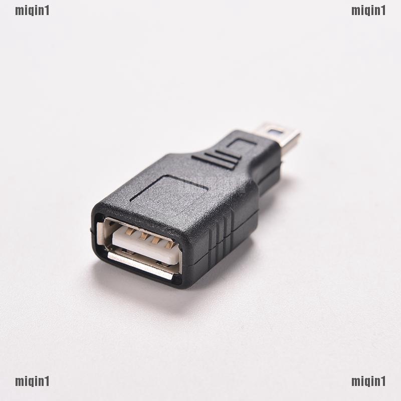 อะแดปเตอร์ USB 2.0 A Female to Mini USB B 5 Pin Male Cord Cable Hub ELE ...