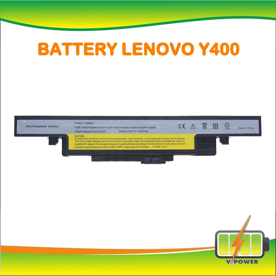 BATTERY LENOVO Y400 สำหรับ Lenovo IdeaPad Y400 Y490 Y500 Y510p Y590 ...
