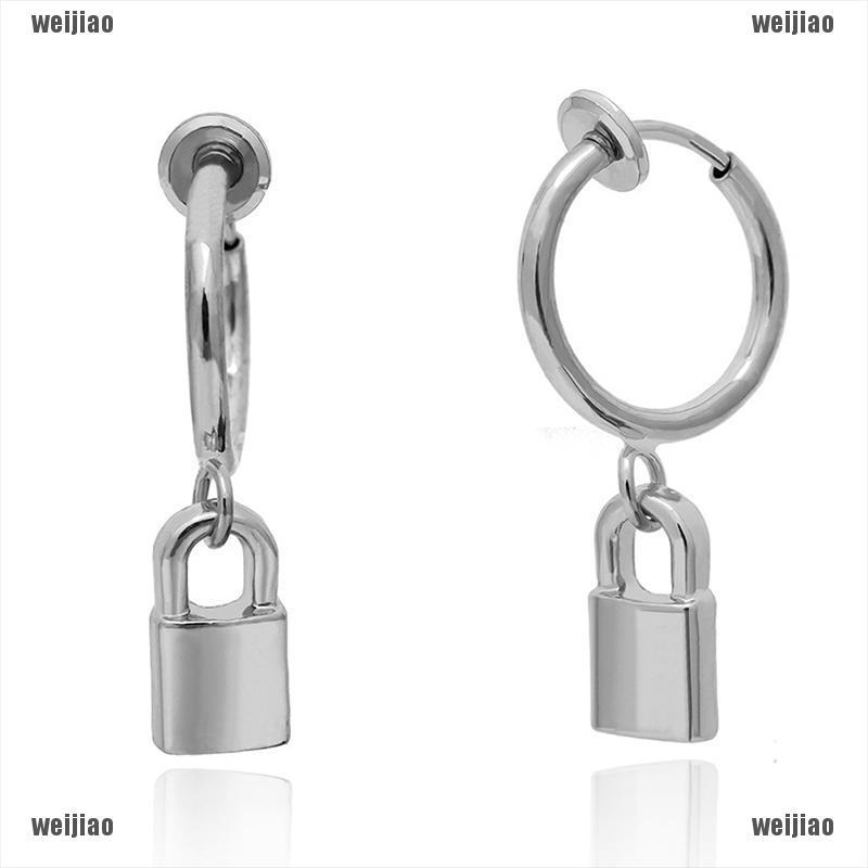 FashionPunk PadLock Clip Ear Cuff Studs Cartilage Earrings Jewelry Gift ...