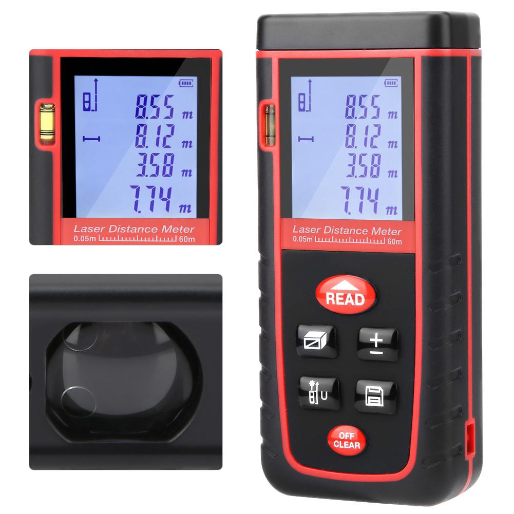 rz-s Display Tool Distance 60M Meter Laser Distance LCD Range Finder ...