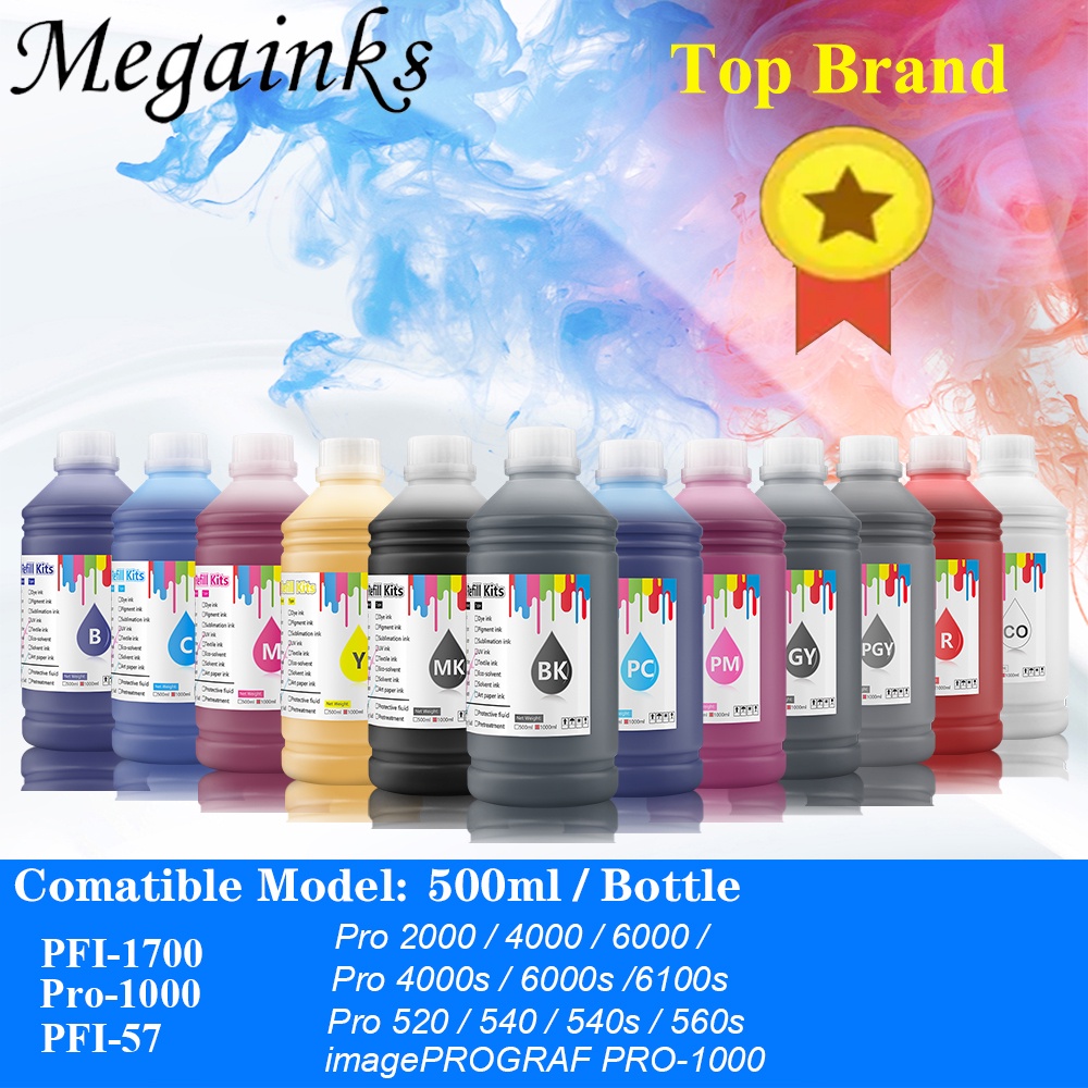 ( 12 color Option ) 500ml / Bottle Pigment Ink for Canon PFI-1700 57 ...