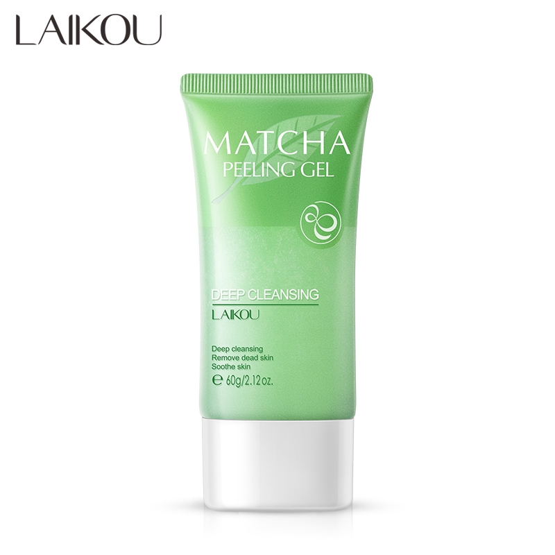 LAIKOU Matcha Facial Exfoliator Face Scrub Removal Natural Organic Face ...
