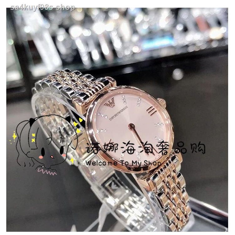 ดู♨ Armani/Armani นาฬิกา หญิง gypsophila rose gold diamond กันน้ำ ...