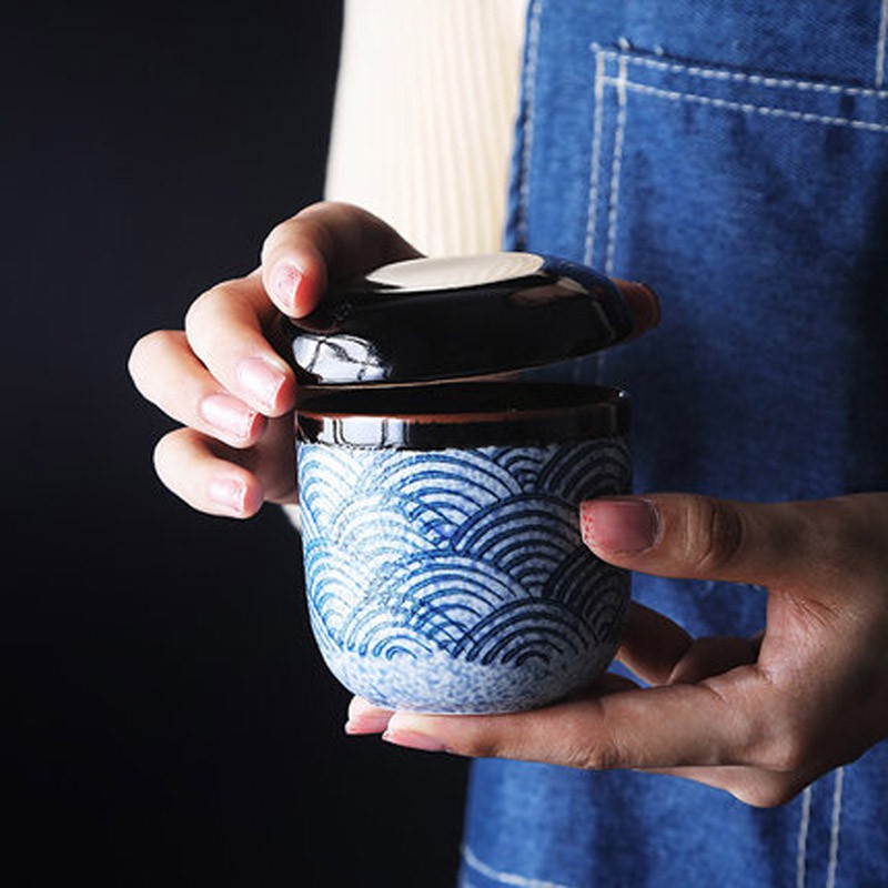 Japanese-style Ceramic Hand-painted Stew Pot Birds Nest Dessert Steamed ...