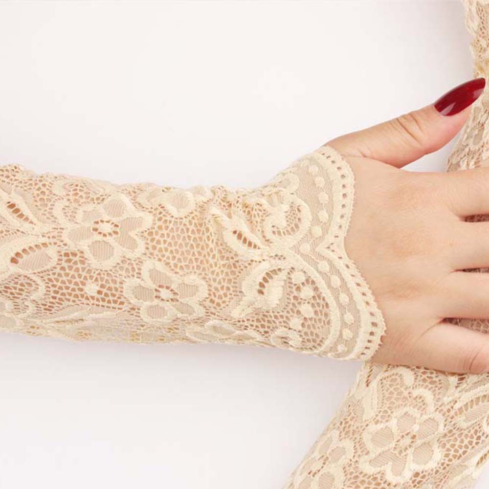 MENGXUAN Breathable Arm Covers Long Armguards Sleeve Cover Women Flower ...