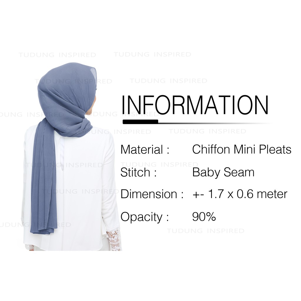 [READY STOCK ] SHAWL HEAVY CHIFFON WITH MINI FULL PLEATED (PLEATS HALUS ...