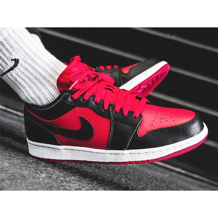 Jordan AJ1lowPure White Tiffany Lightning Black Red Low Top 553558-117 ...