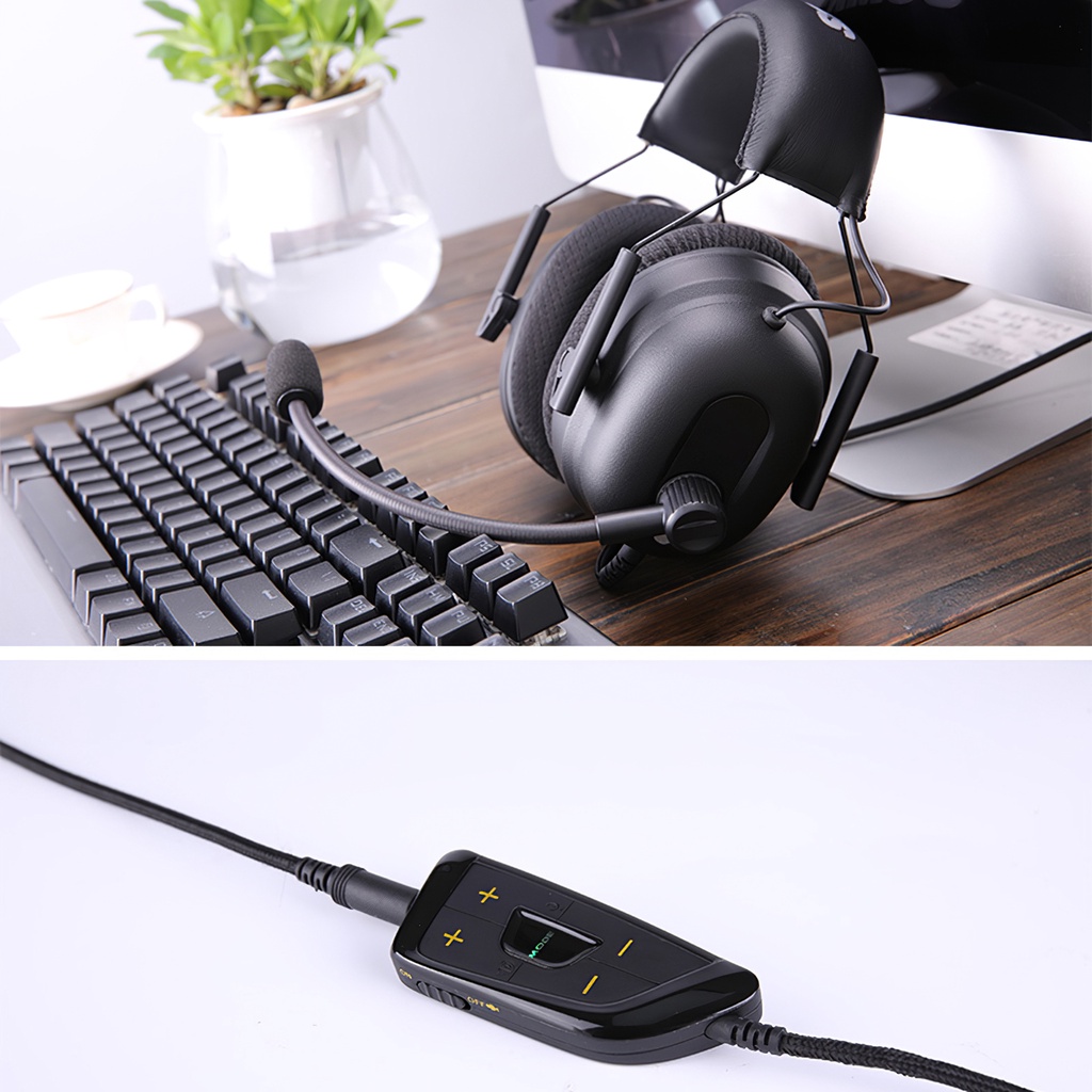 หูฟังrofession Gaming Headset Builtin Virtual 7.1 Channel Headhone fit ...