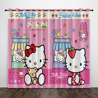 Hello kitty cartoon curtain shading finished custom living room dining ...