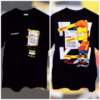 เสื้อคอกลม Off-white เสื้อ Simpson Off white DHL เต็มหน้าหลัง พร้อมส่ง ชาย-หญิง เสื้อคอกลม ...