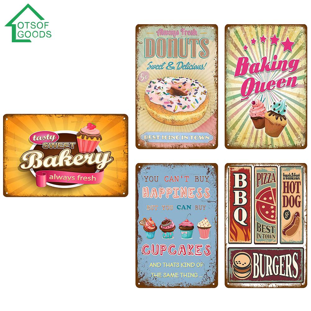 LOTSOFGOODS☆ Dessert Plate Vintage Metal Signs Tin Signs Poster Decor ...