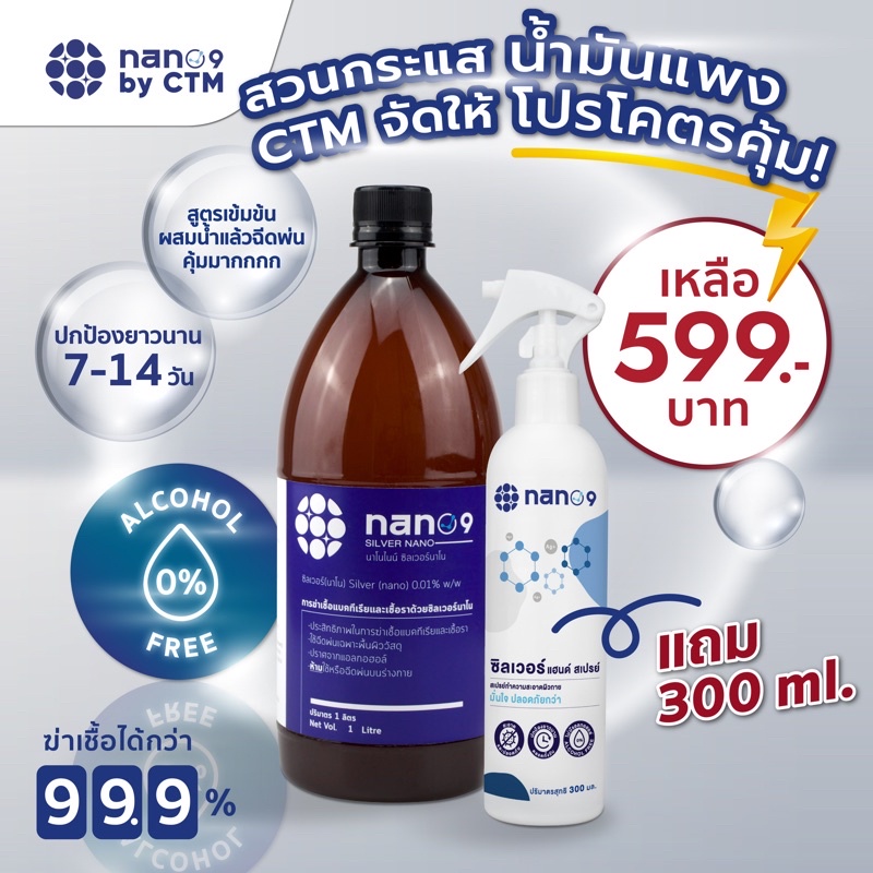น้ำยาฆ่าเชื้อNano9 Silver Nano 1 Litre Dilute(13) Surface Purpose - nano9official_thailand ...
