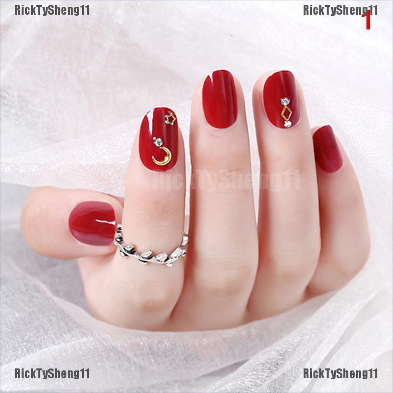 [COD]RTS 24Pcs/set False Nails Fashion Fake Nails Tips Manicure Nail ...