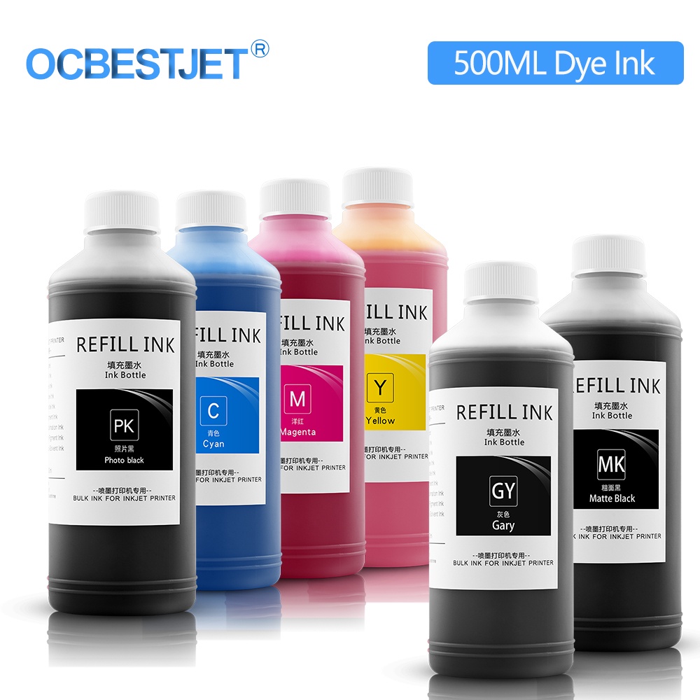 500ML Dye Ink For HP 72 Refill For T610 T620 T770 T790 T795 T1100 T1120 ...