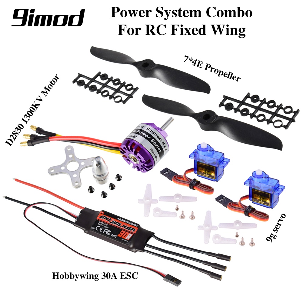 Fcft Hobbywing มอเตอร์เซอร์โว 30A ESC 9imod D2830 1300KV 9G 74E ...