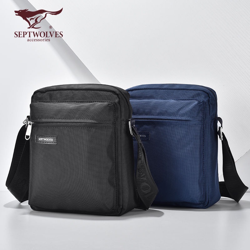 ♙Seven wolves shoulder bag men s messenger bag men s bag casual canvas ...