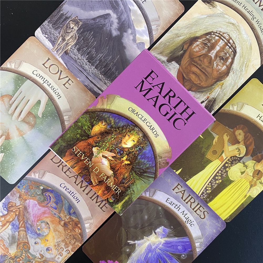 เกมกระดานการ์ดNew Oracle Tarot Cards Black Moon Lenormand Exanded ...