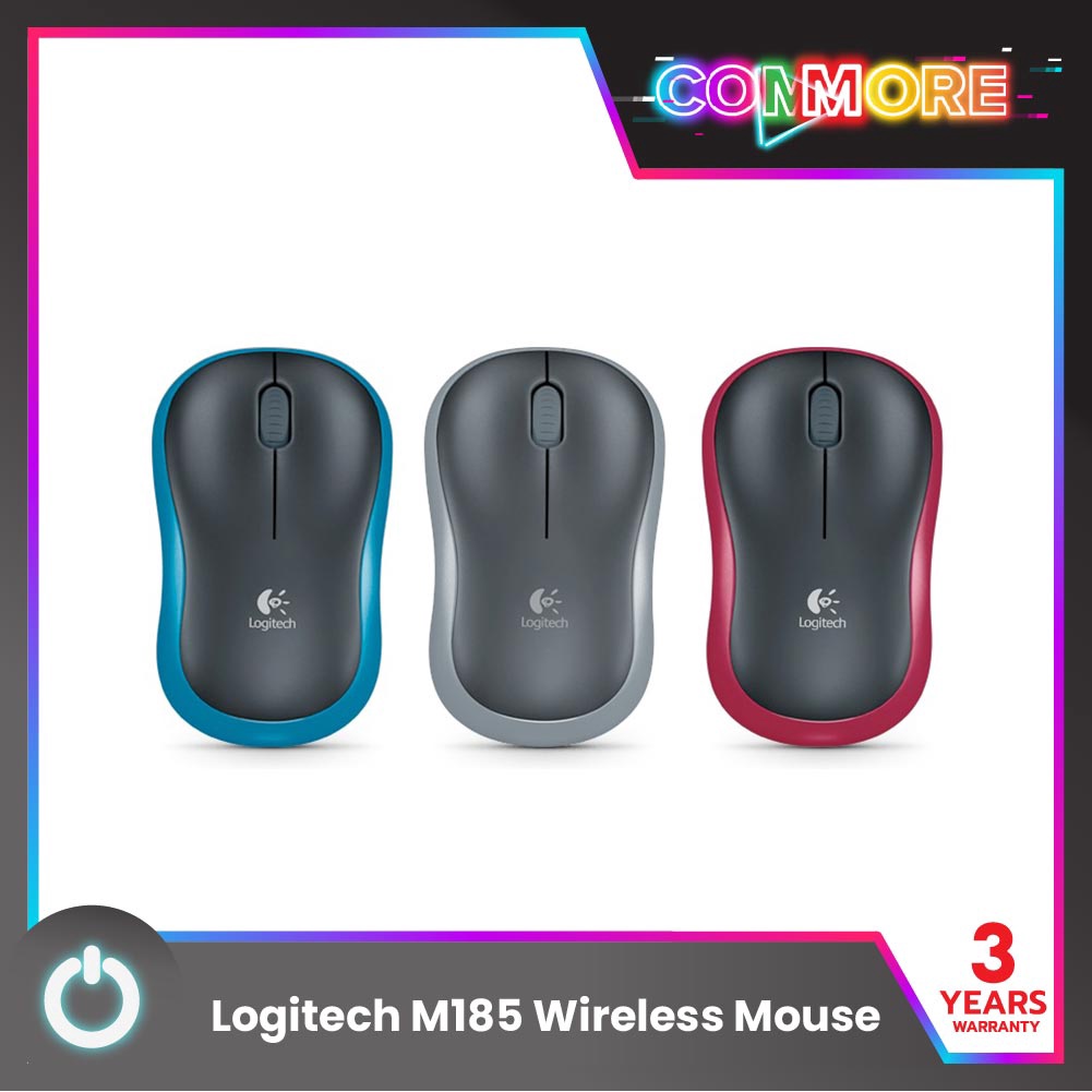 Logitech M185 Wireless Mouse (Grey / Blue / Red) | Shopee Thailand