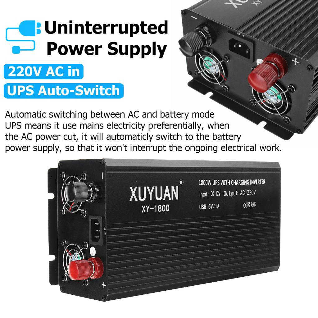 5000W Max DC 12V to AC 220V UPS Pure Sine Wave Power Inverter For Car ...