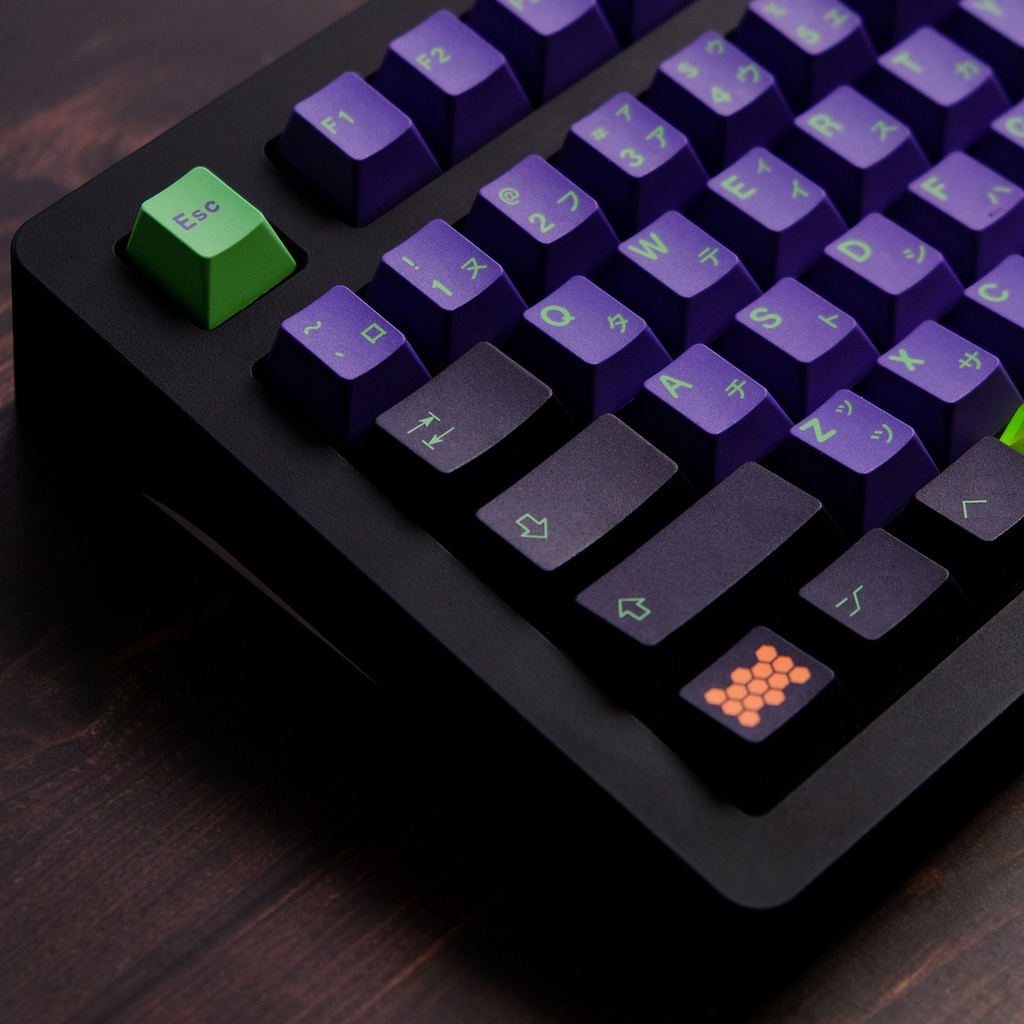 EVA Mecha-01 Keycap 134 คีย์ PBT Keycaps Cherry Profile DYE-SUB ปุ่มกด ...
