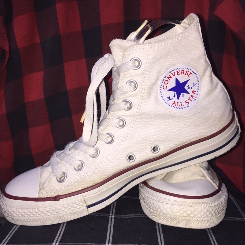 Converse All Star Vintage ผ้าใบสีขาว มือสอง สภาพดี | Shopee Thailand