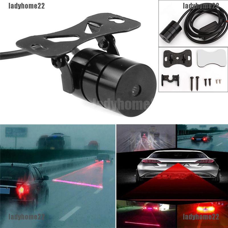 LH Universal Red Car Laser LED Fog Light Rear Anti Collision Signal ...