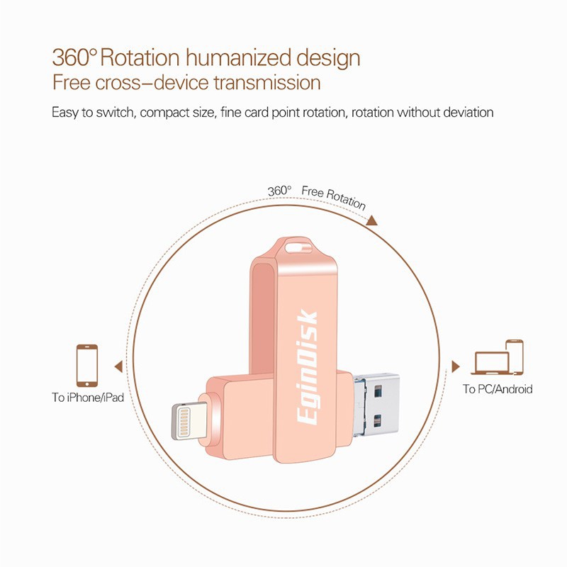 New Otg Pendrive 128GB Compatible iPhone Android PC3 Port Lightning ...