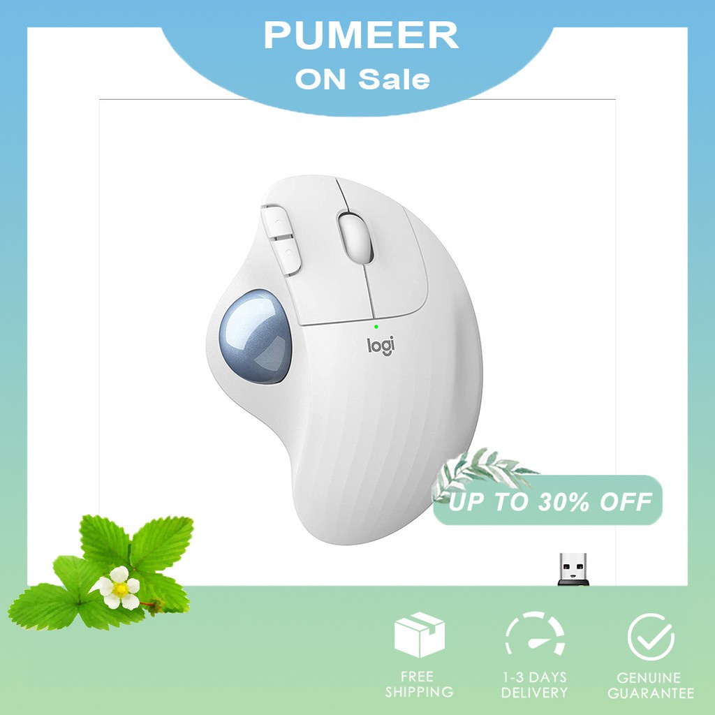 Logitech ERGO M575 Wireless Trackball Mouse, Easy thumb control ...