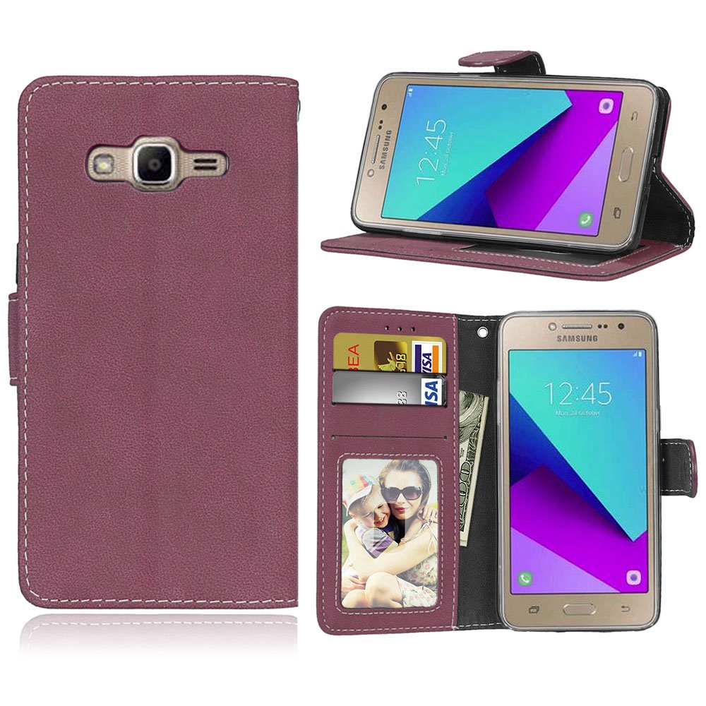 เคสโทรศัพท์หนัง Pu แบบฝาพับสไตล์วินเทจสําหรับ Samsung Galaxy J2 Prime ...
