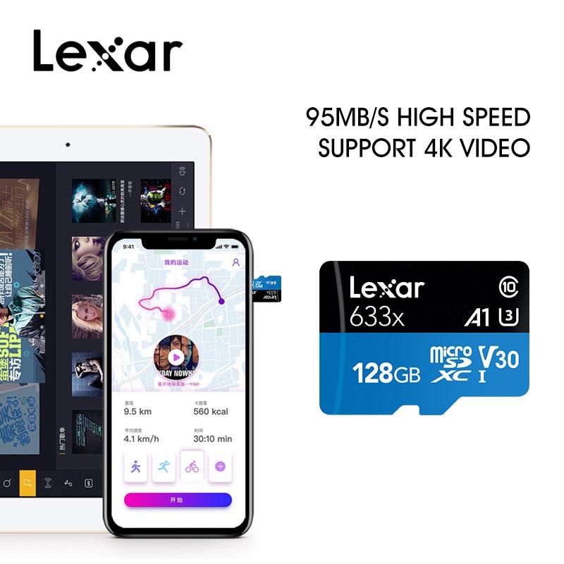 Lexar tf micro sd 633x 16GB 256GB 512GB cards 32GB SDHC Class10 64GB 128GB Memory sd Card adapte ...